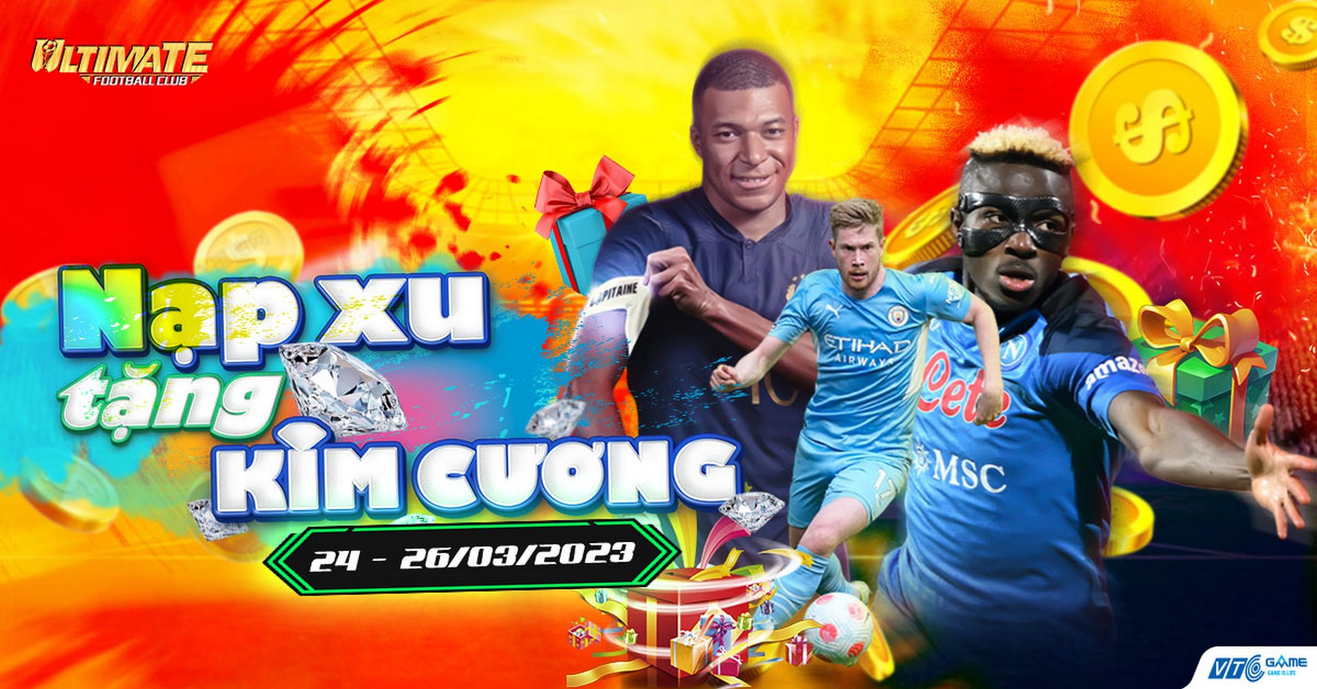 [Khuyến mãi] Nạp xu vàng tặng kim cương